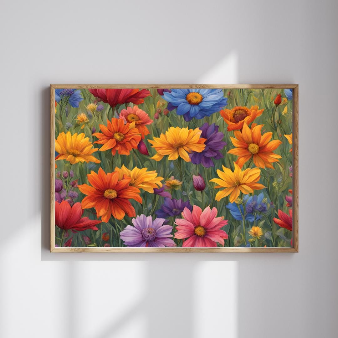 Wildflower Rainbow Jigsaw Puzzle, 110-1014 Piece, Gradient Flowers ...
