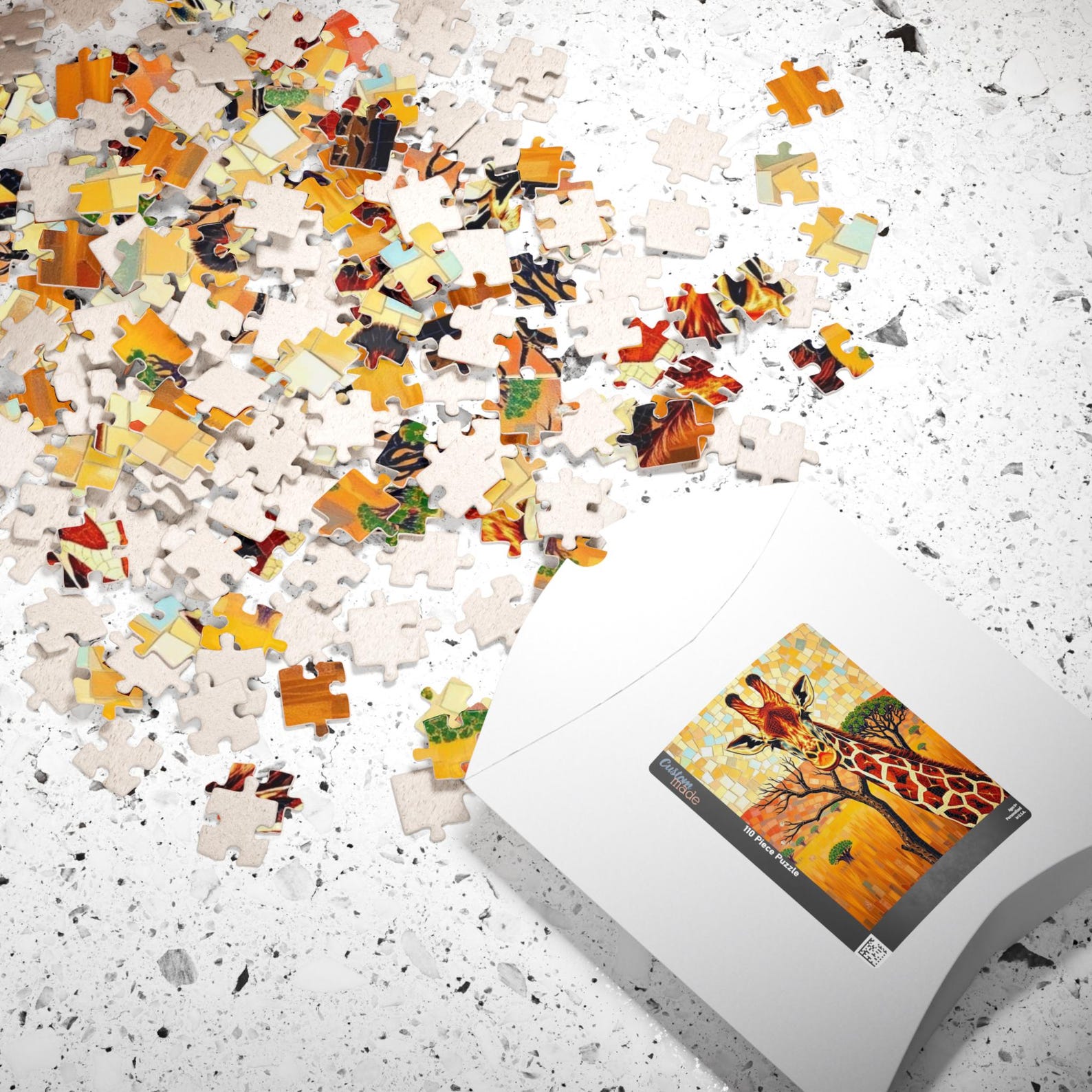 Mosaic Giraffe Jigsaw Puzzle: African Savannah Wildlife Game - Etsy