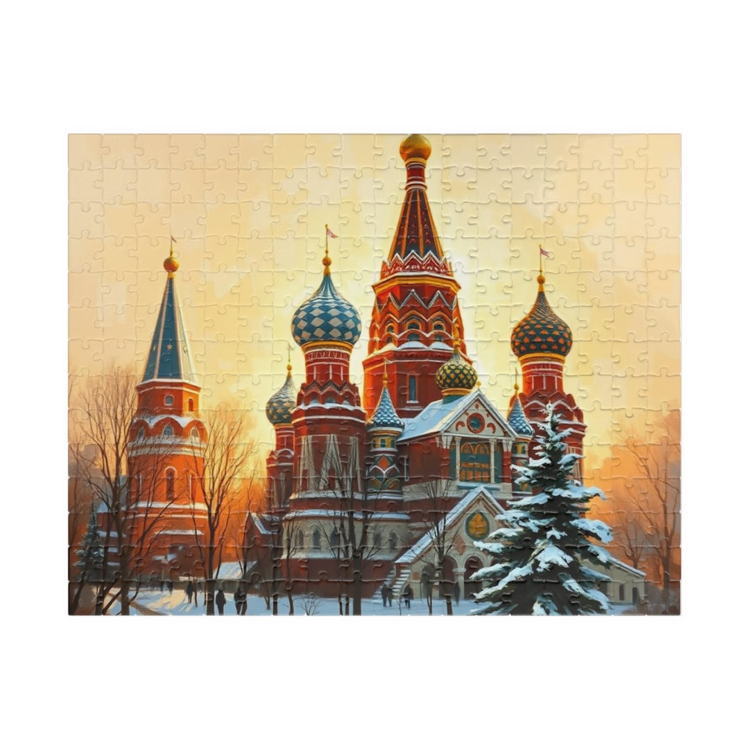 St. Basil Cathedral Winter Jigsaw Puzzle, Snowy Iconic Russian Landmark ...