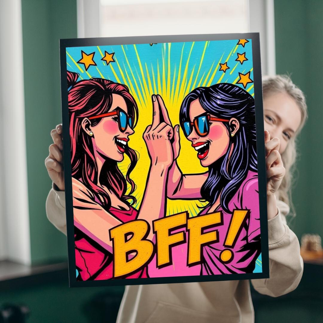 BFF Puzzle for Adults - Pop Art Fun Colorful Friendship Jigsaw Game ...