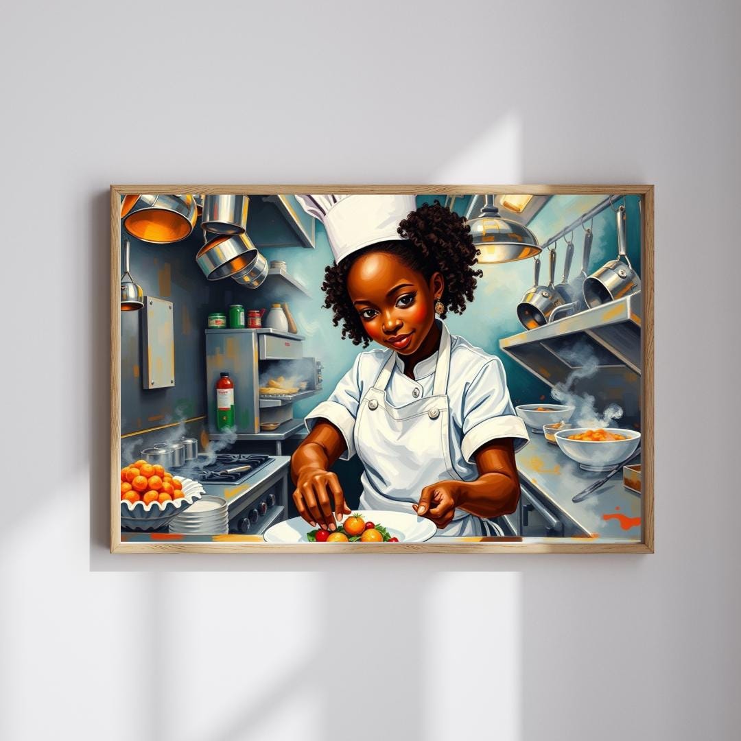African American Chef Jigsaw Puzzle, Black Woman Cooking, Art ...