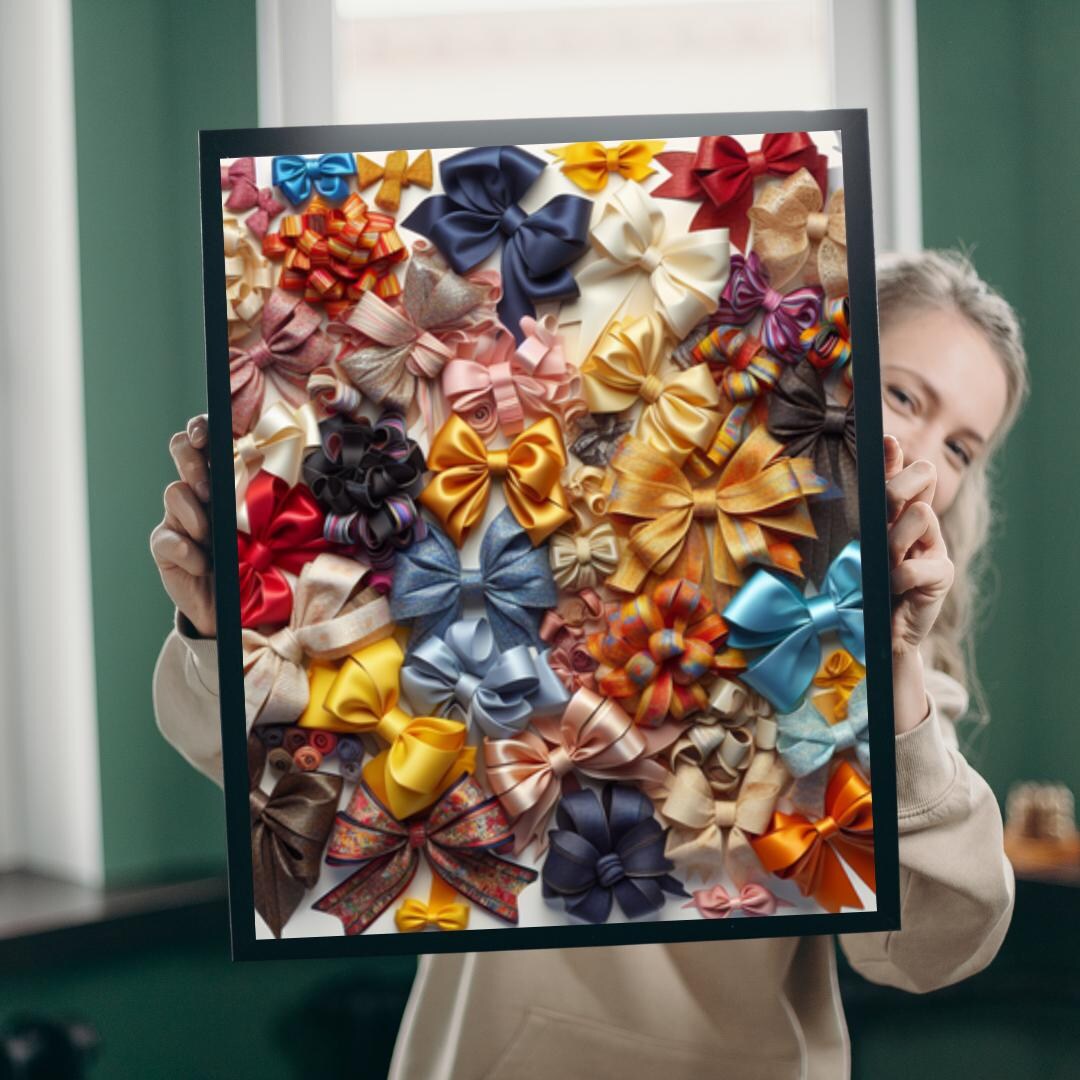 Jigsaw Puzzle, Bow Collage, Colorful 110 252 520 1014-piece, Coquette ...