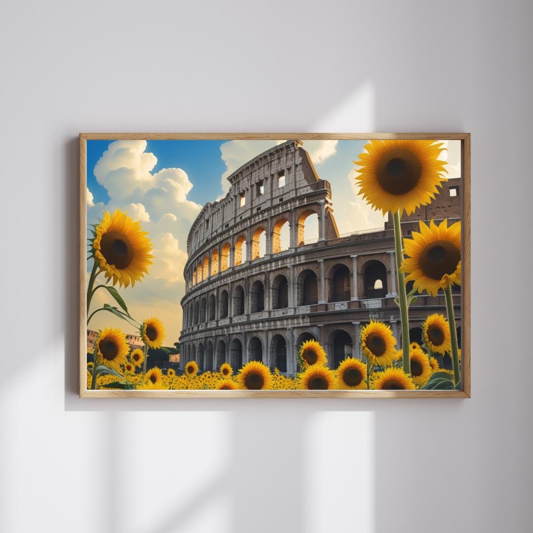 Colosseum and Sunflowers Jigsaw Puzzle: Ancient Rome, Italy (110-1014 ...