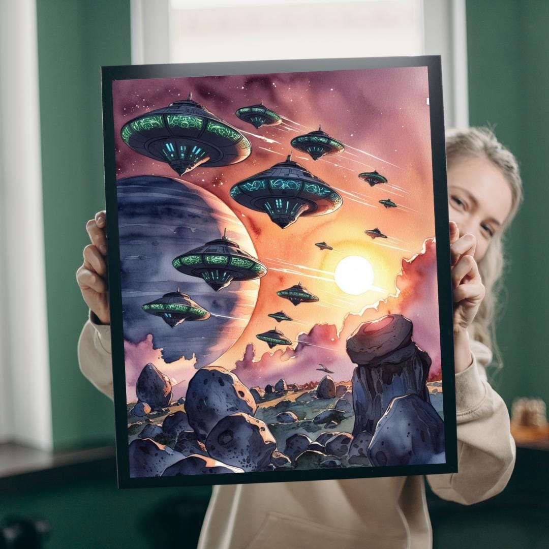 Alien Spaceship Puzzle: Ringed Planet Jigsaw Game, Sci-fi Hobby - Etsy