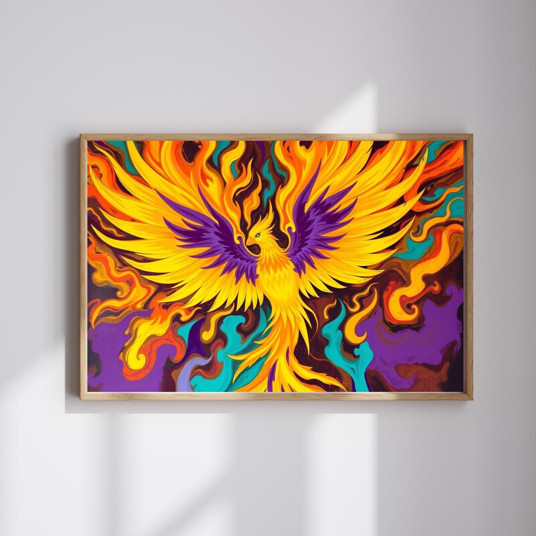 Abstract Phoenix Rising Jigsaw Puzzle (110-1014 Piece), Firebird ...