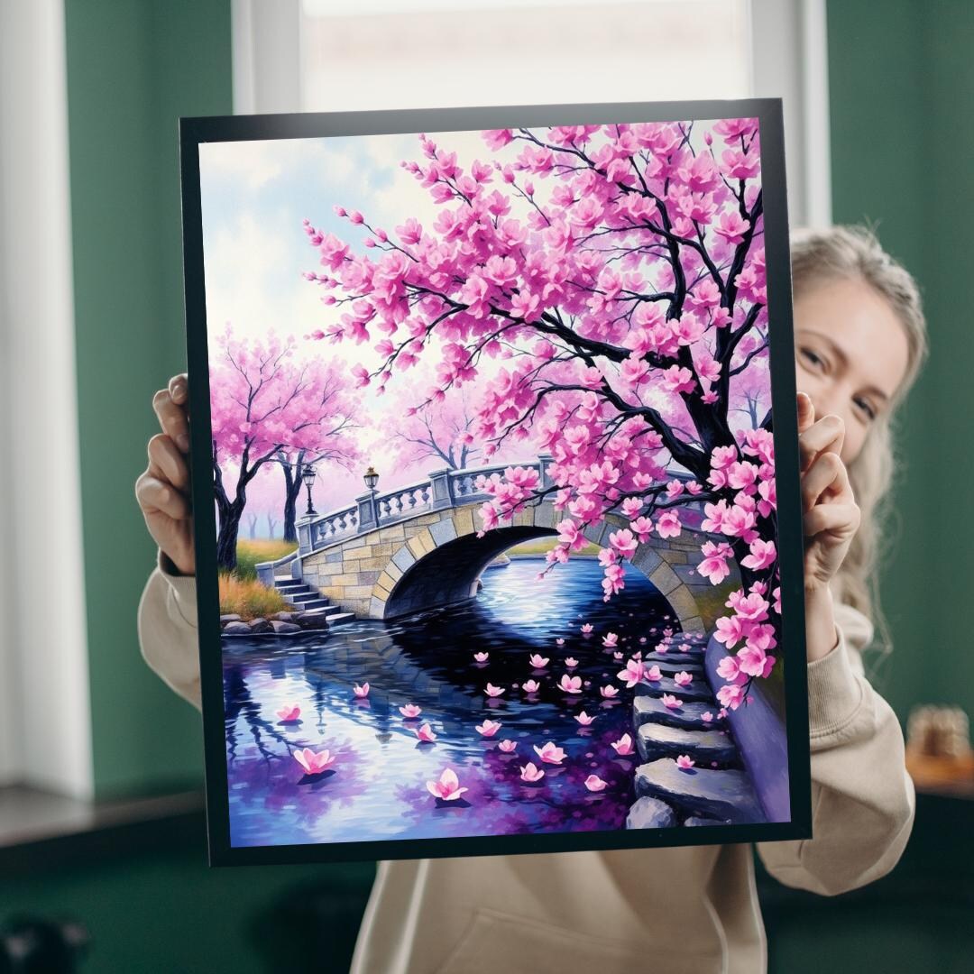 Cherry Blossom Puzzle: Enchanted Landscape, Mindfulness Activity - Etsy