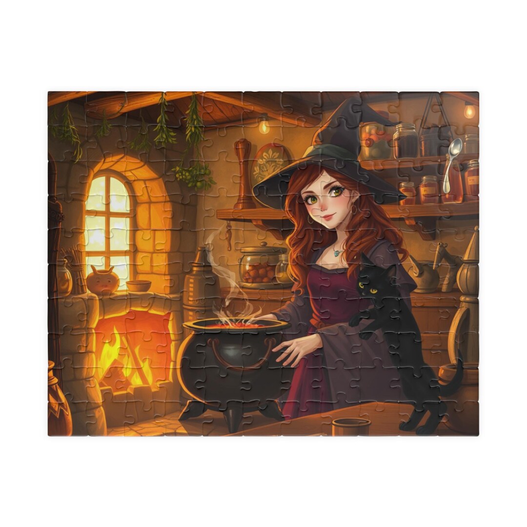 Enchanting Witch Jigsaw Puzzle for Cozy Nights, 110-520 Piece Kid and ...