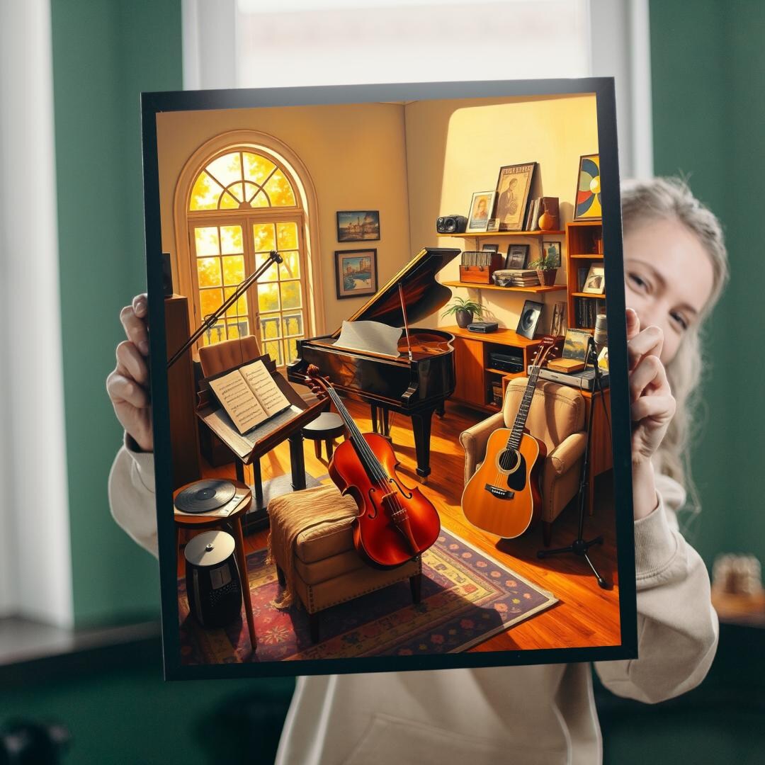 Music Room Jigsaw Puzzle: Grand Piano, Violin & Guitar - Etsy