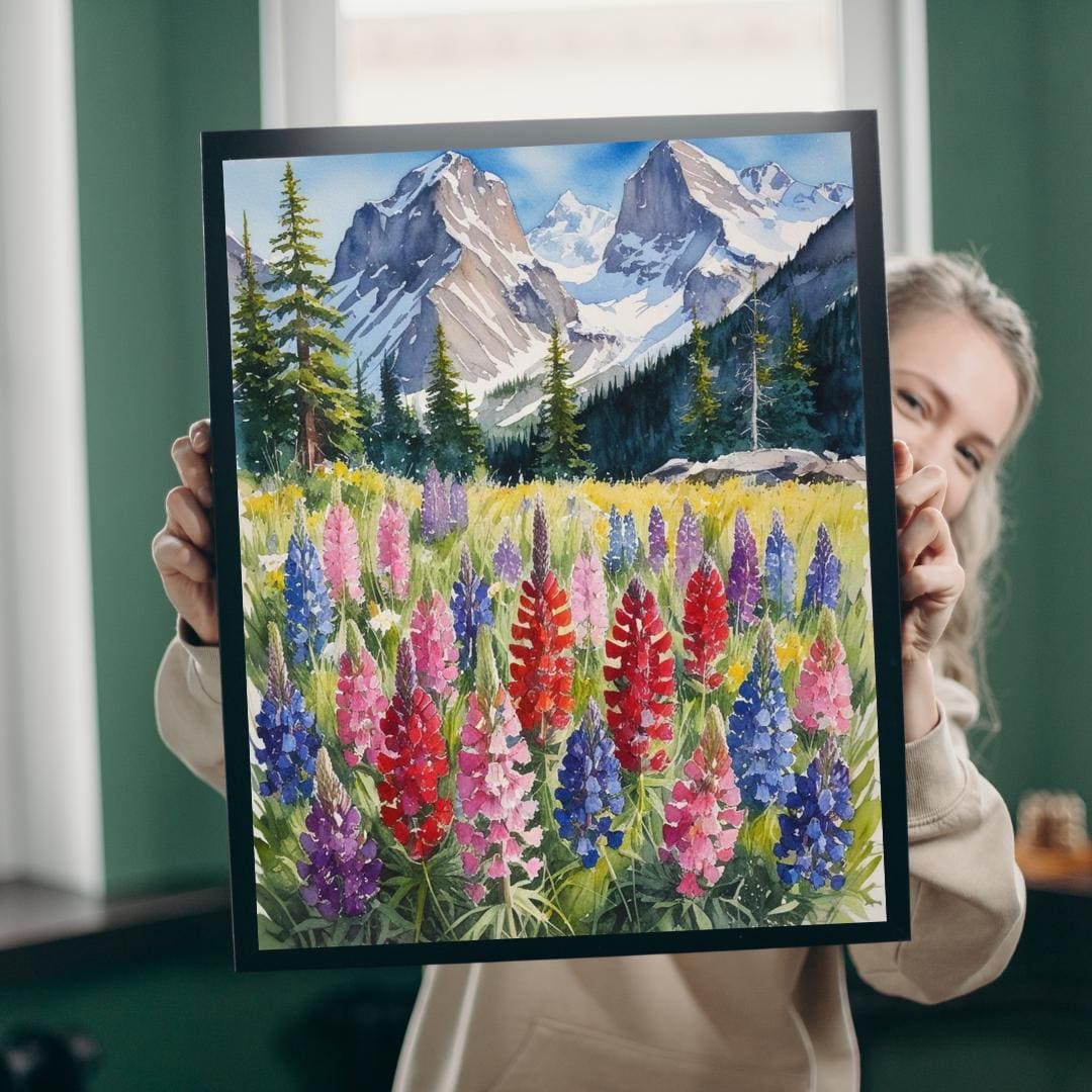 Floral Wildflower Puzzle, Landscape Alpine Meadow Jigsaw - Indian ...