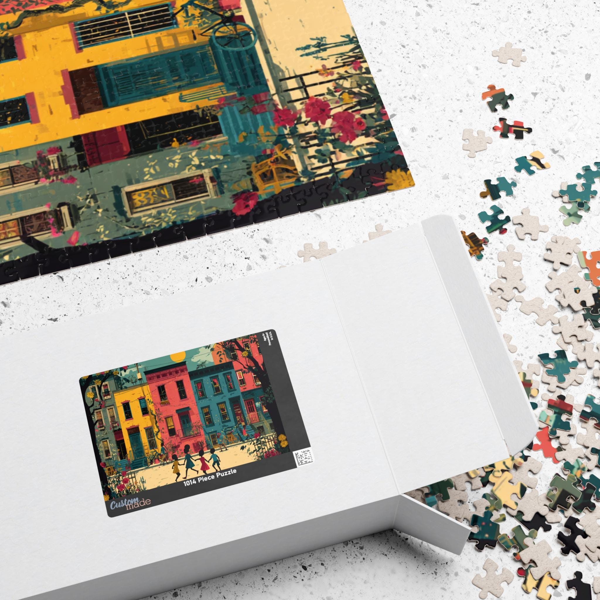 Afrocentric Neighborhood Puzzle – Black Children Playing, Family Game ...