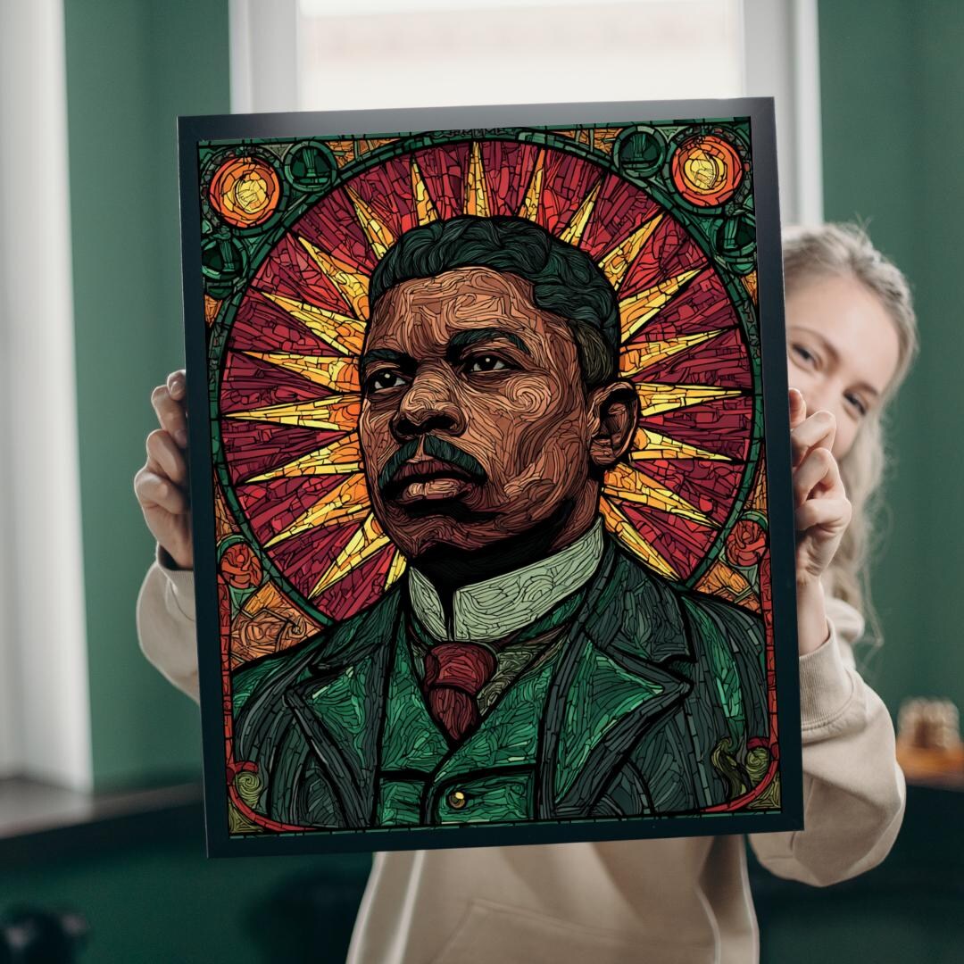 Marcus Garvey Puzzle: Black History Stained Glass Portrait - Etsy
