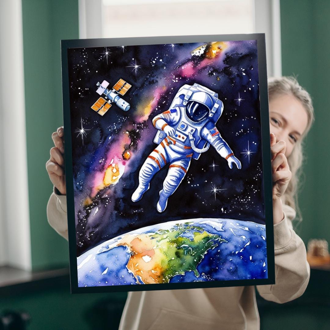 Astronaut Space Puzzle, Cosmic Jigsaw Game Relaxation and Mindfulness ...