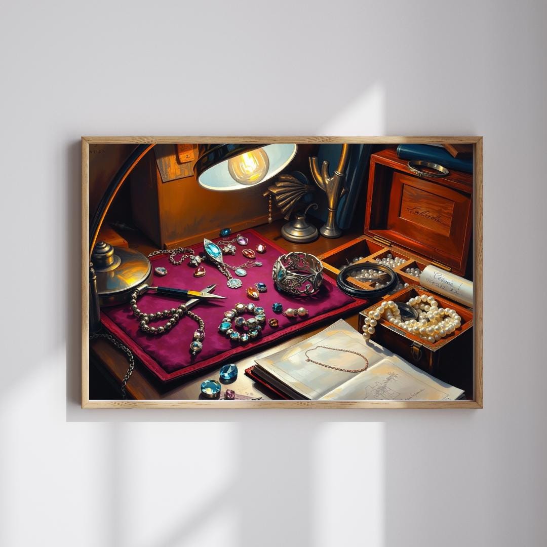 Jewelry Maker Workbench Jigsaw Puzzle: Gem & Bead Crafting Scene - Etsy