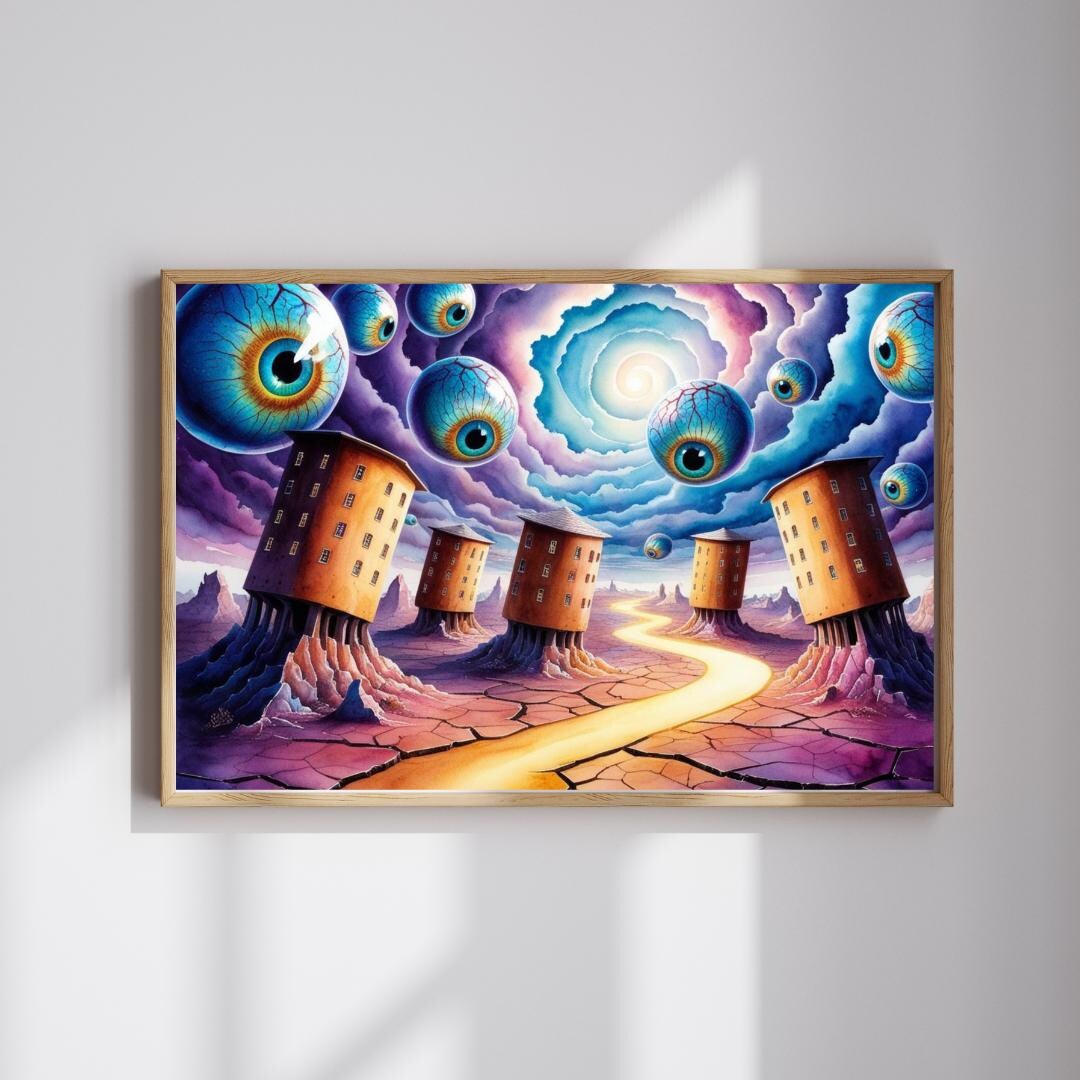 Puzzle, Fantasy Weirdcore Jigsaw for Adults, Surreal Landscape Mind ...