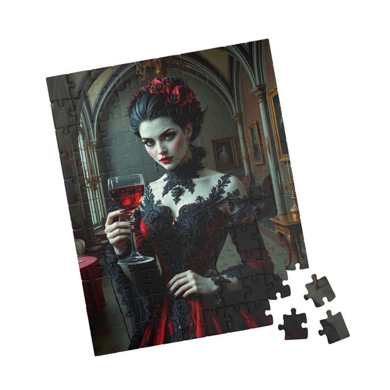Gothic Vampire Countess Jigsaw Puzzle: Victorian Ballroom Fantasy - Etsy