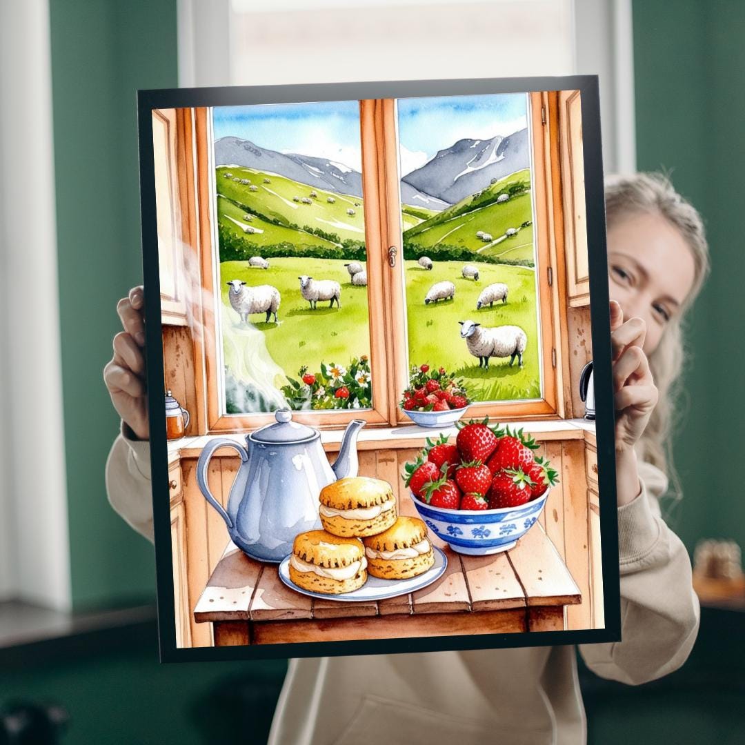 Foodie Jigsaw Puzzle: Kitchen Scene With Tea and Scones - Etsy