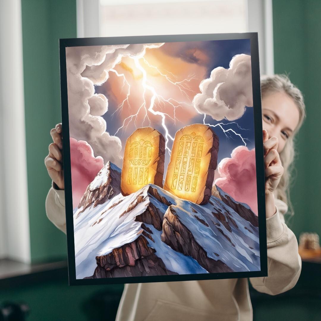 Ten Commandments Puzzle: Stone Tablets on Mount Sinai - Etsy