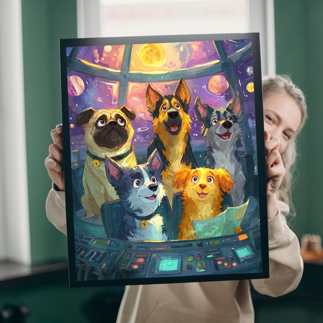 Cosmic Dogs Jigsaw Puzzle: Space Adventure for Dog Lovers - Etsy