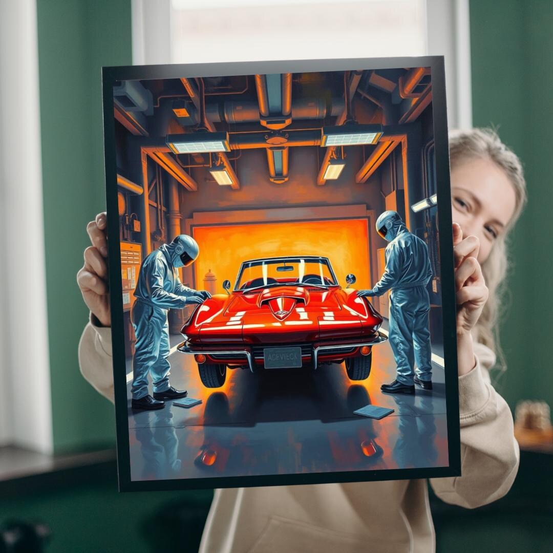 Classic Auto Restoration Puzzle, Nostalgic Vehicle Art Puzzle, Auto ...