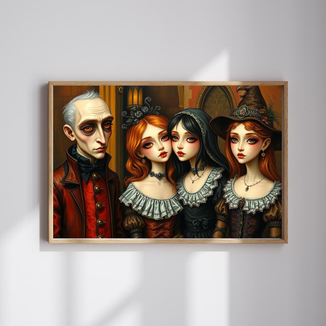 Gothic Family Art Jigsaw Puzzle: Mysterious Dark Theme - Etsy