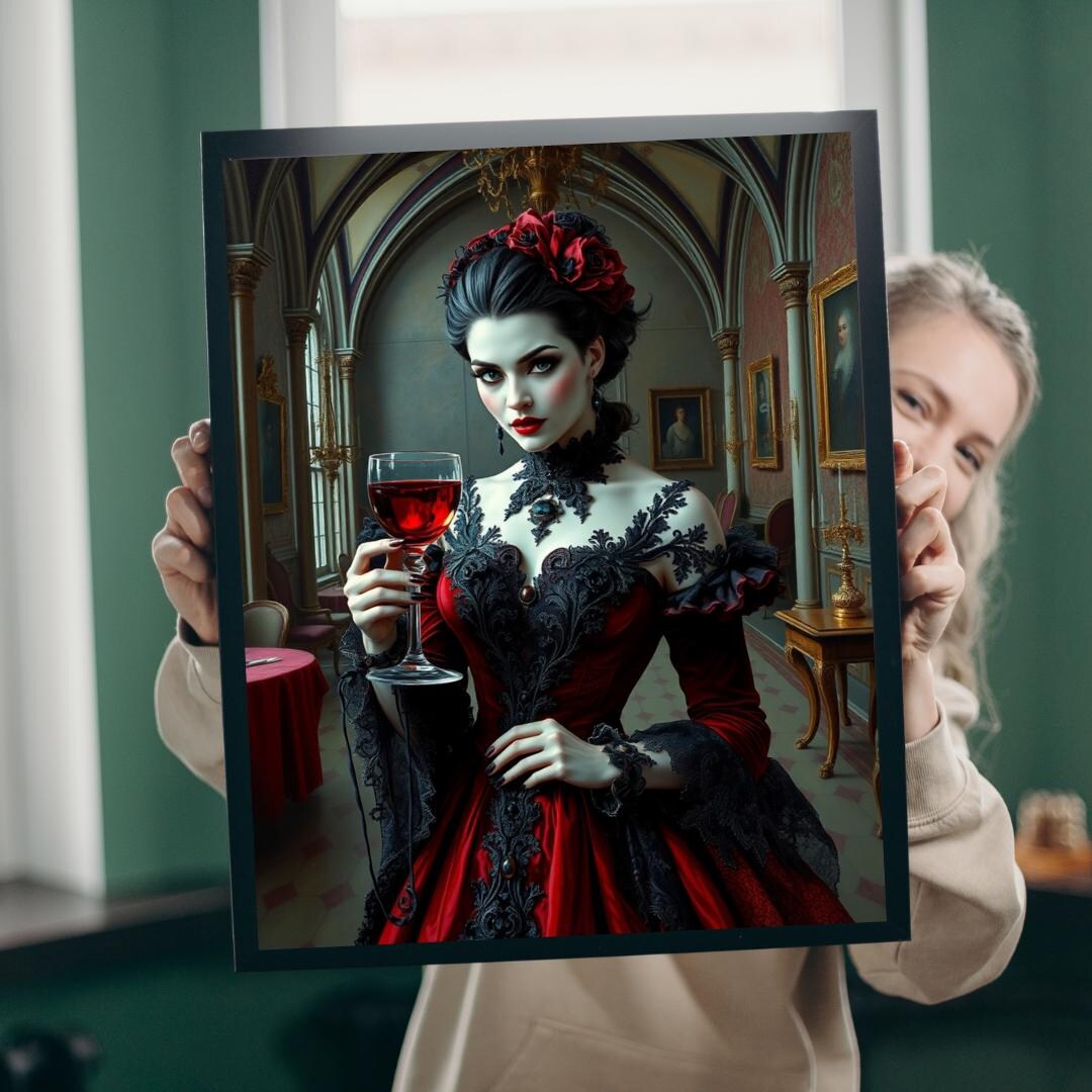 Gothic Vampire Countess Jigsaw Puzzle: Victorian Ballroom Fantasy - Etsy