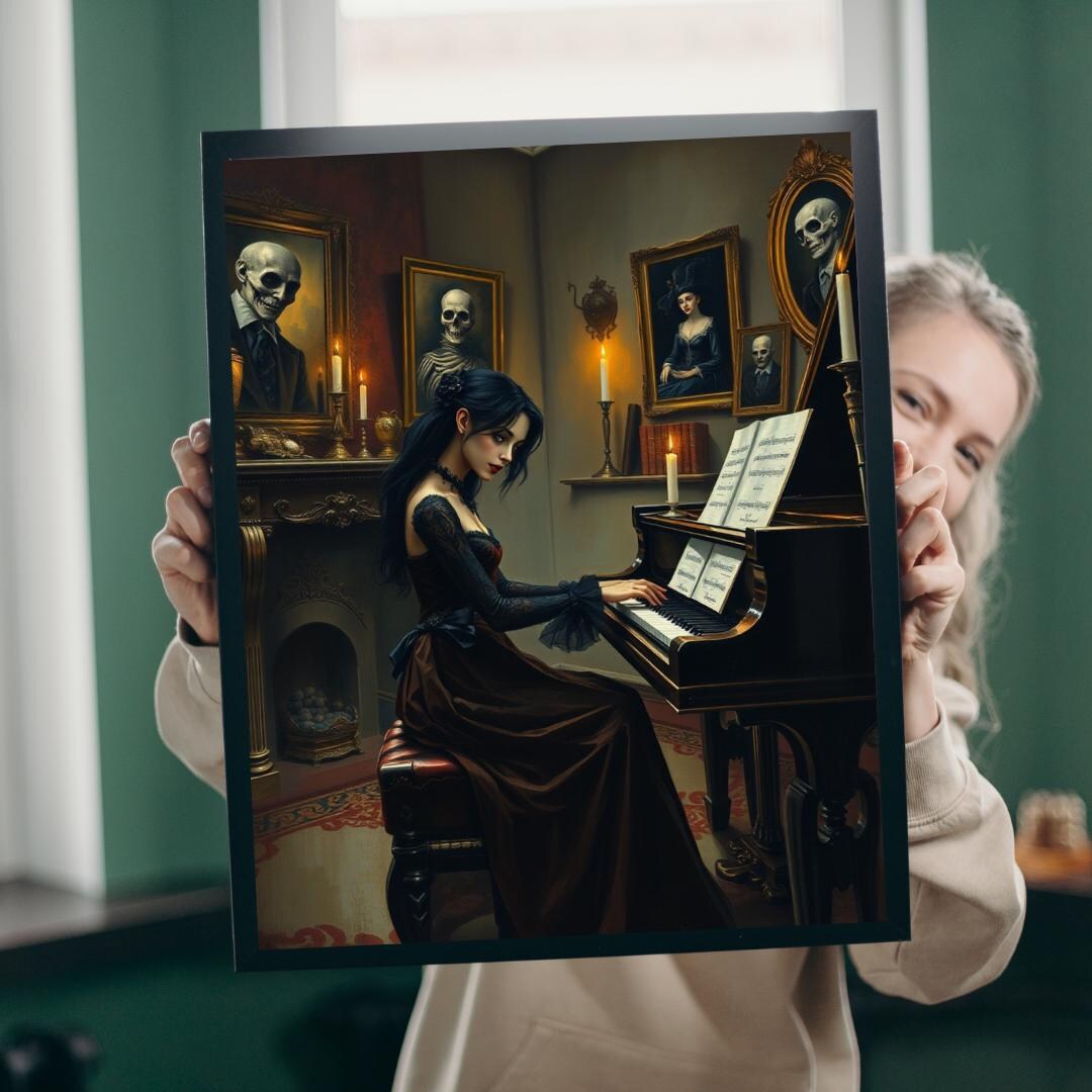 Gothic Musician Puzzle: Dark Art Candlelight Vibe - Etsy