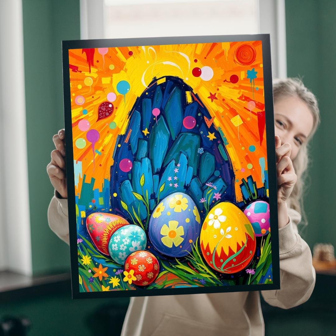Vibrant Easter Egg Jigsaw Puzzle: Colorful Spring Family Game - Etsy