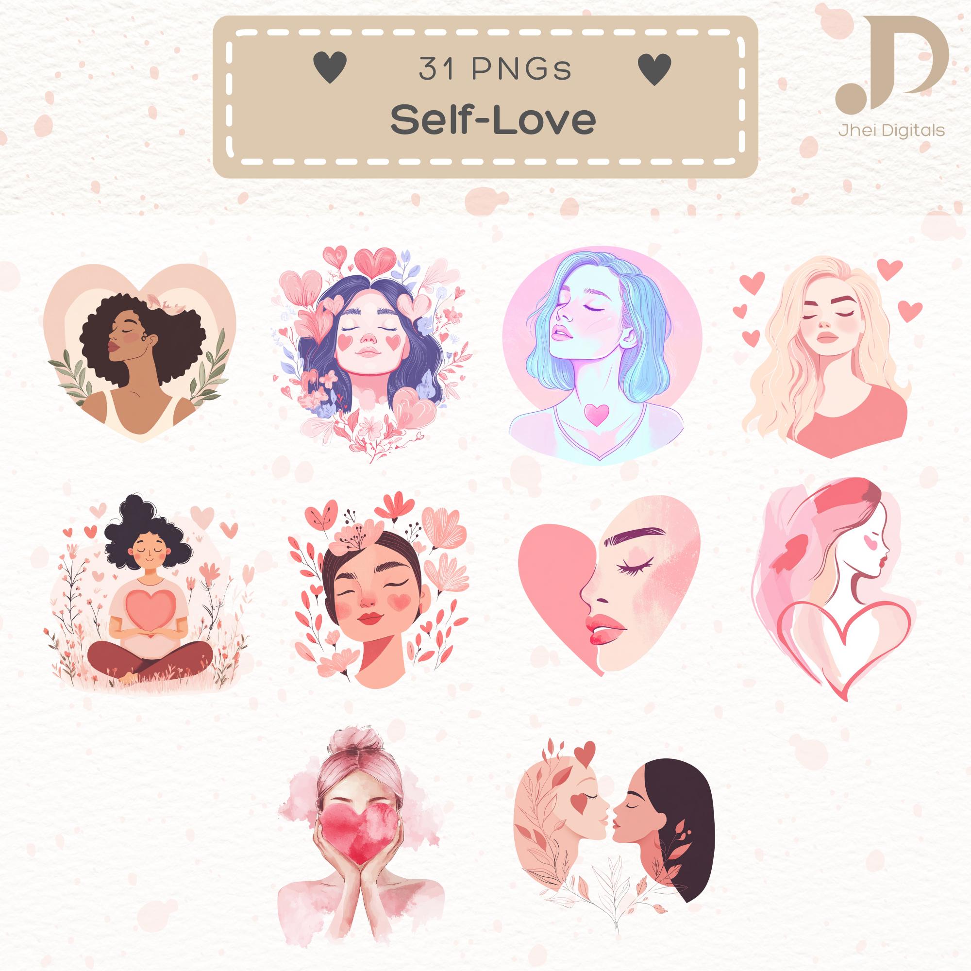 Self-love Clipart, Love Yourself Valentine Clipart – Lovely Design ...