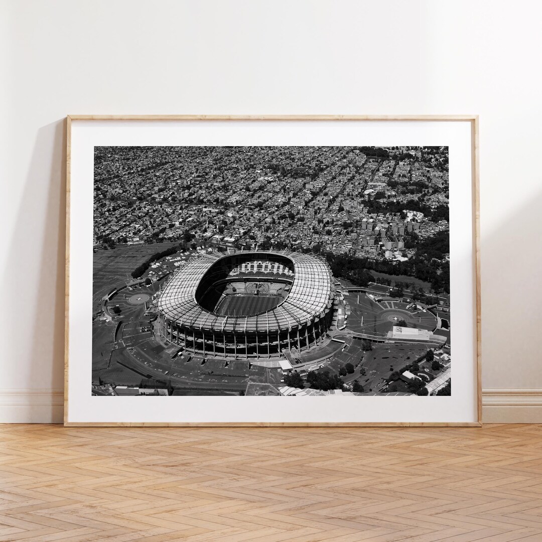 Azteca Stadium Poster, Estadio Azteca Print, Mexico Football Stadium ...