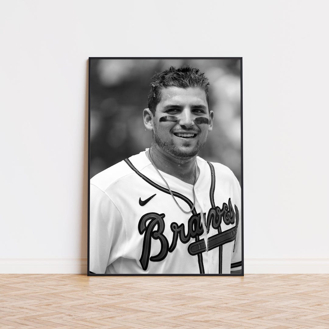 Austin Riley Poster, American Baseball Player, Fan Print, Black and ...