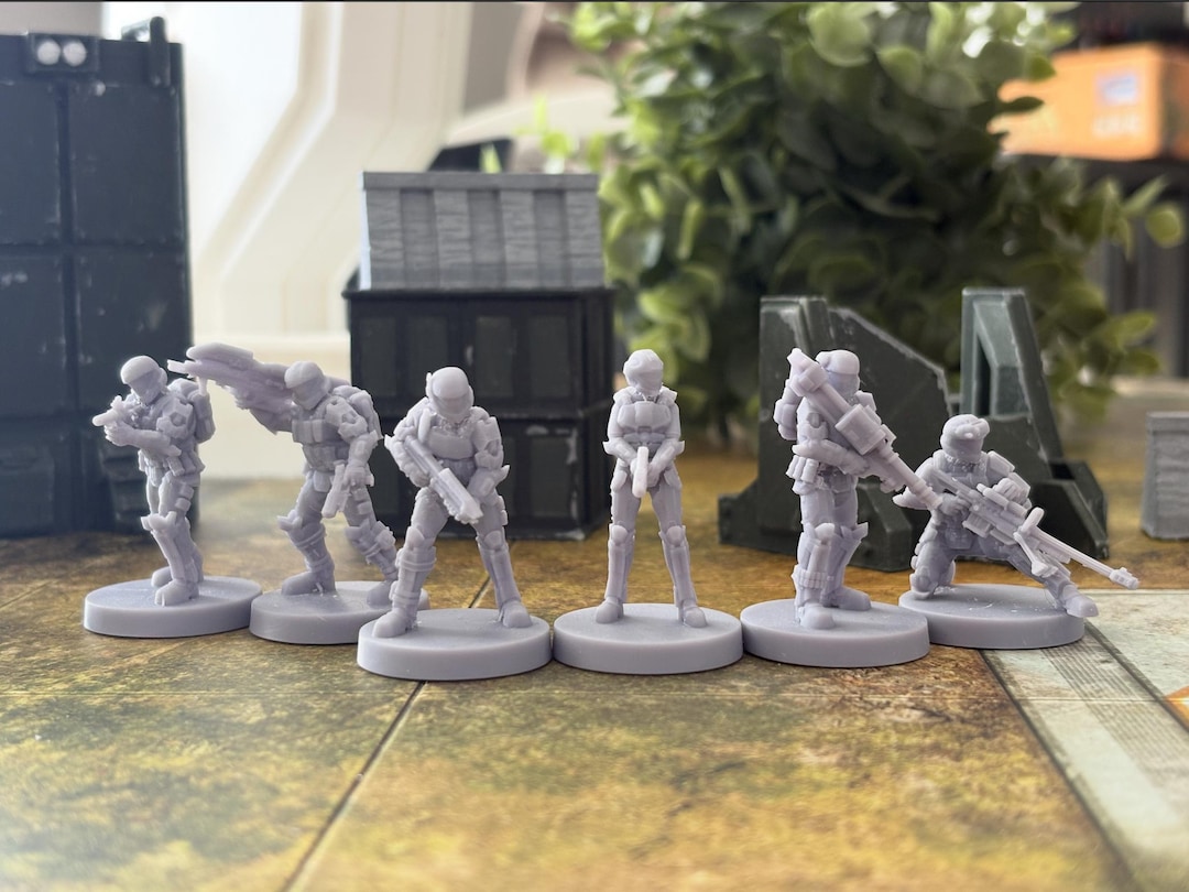 ODST Squad – 3D Printed Halo-inspired Miniatures (32mm Scale / 1:48) - Etsy