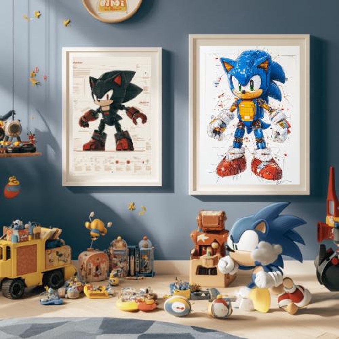 Lego Poster, Sonic Poster, Kids Poster, Wall Art, Printable, Digital ...