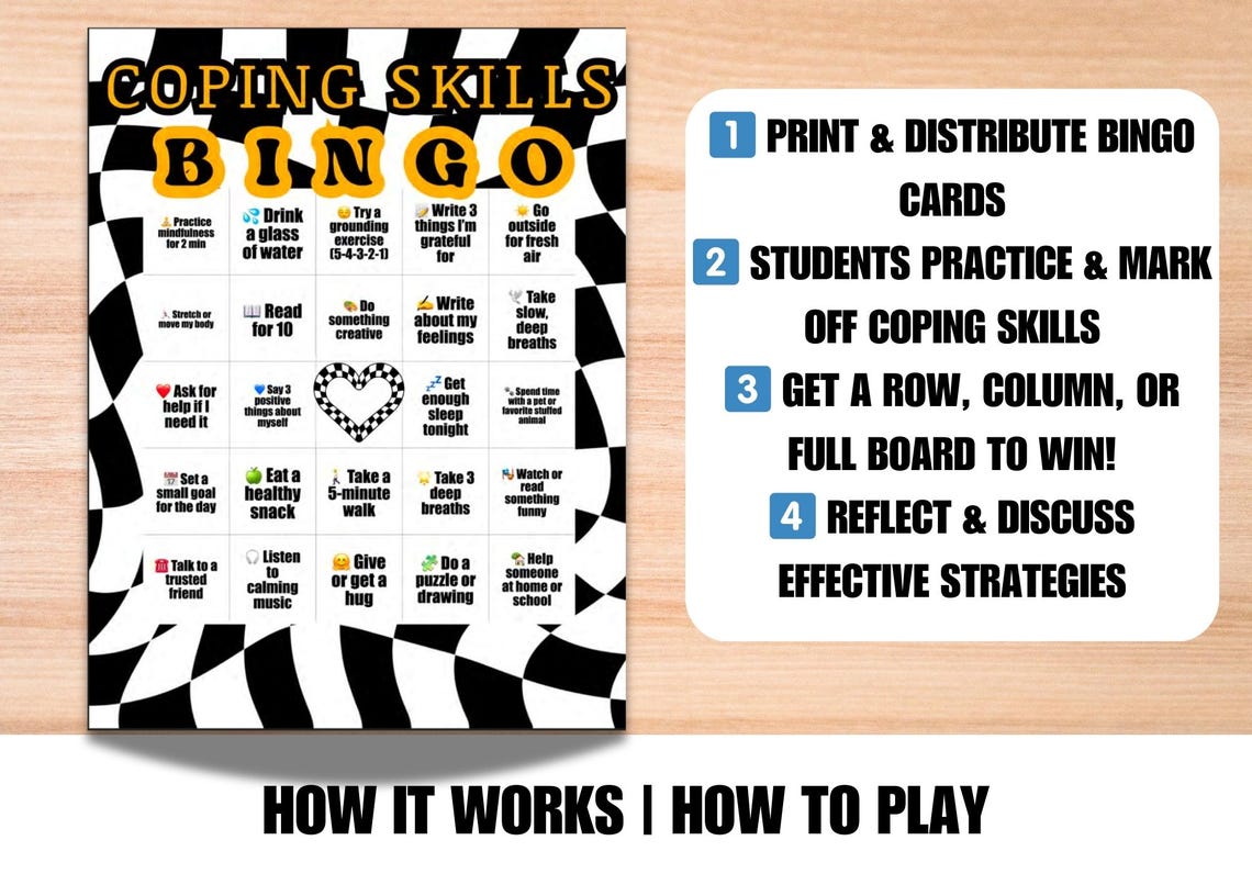 Coping Strategies Bingo | Social Emotional Learning Activity ...