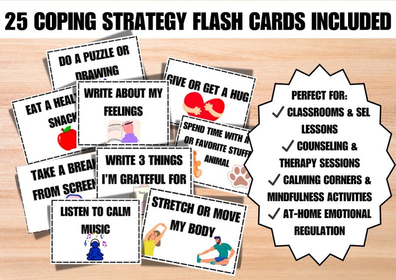 Coping Skills Bingo for Kids and Teens SEL Mindfulness Activity ...