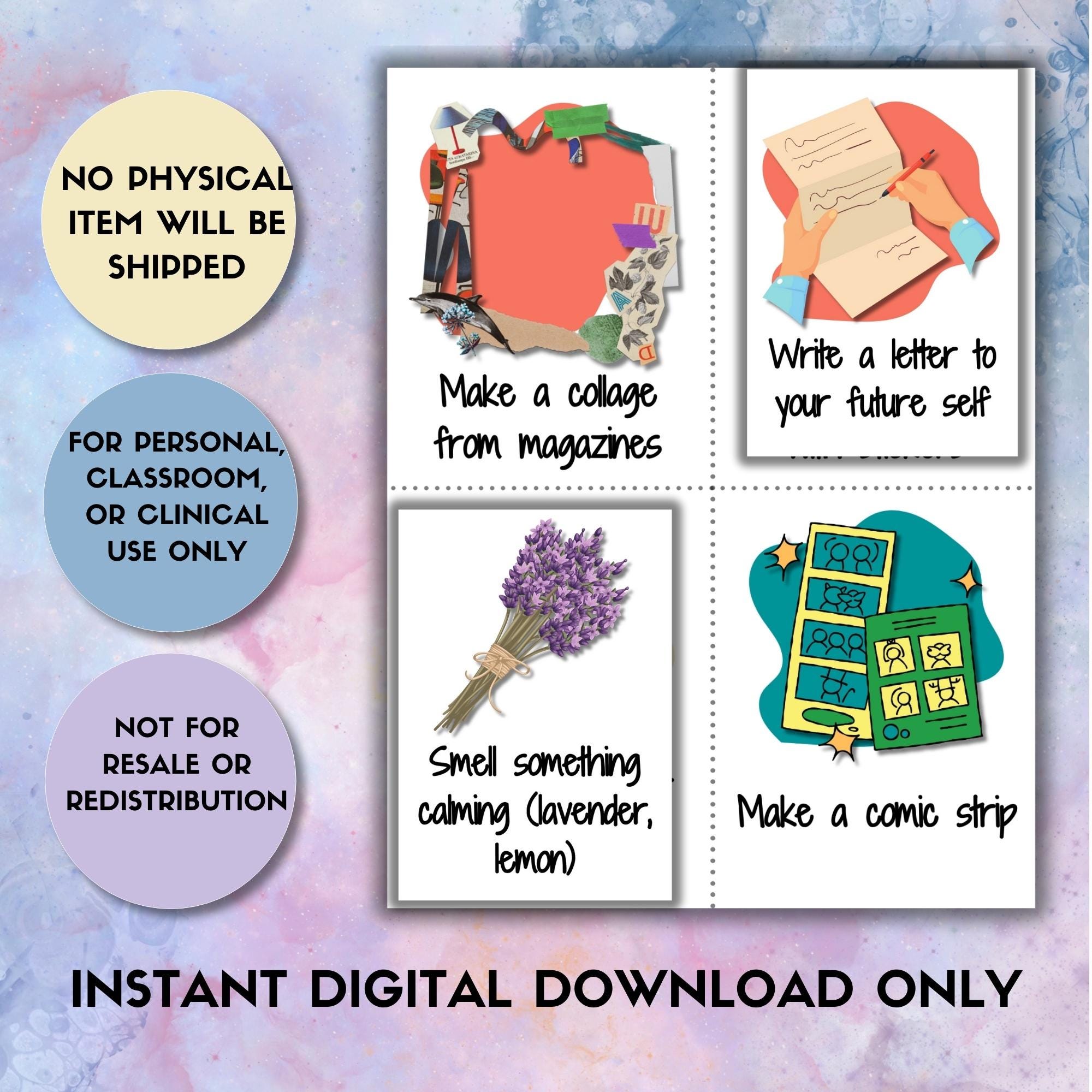 100 Coping Skills Cards for Kids & Teens | Printable SEL Calm Corner ...