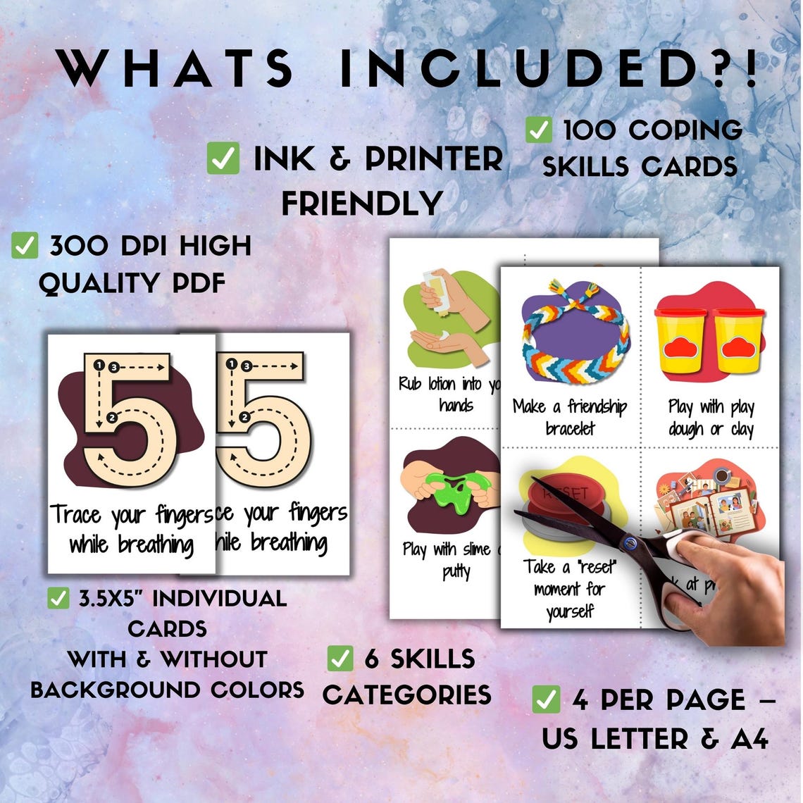 100 Coping Skills Cards for Kids & Teens | Printable SEL Calm Corner ...