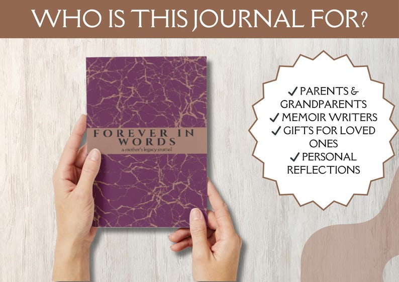 A Mother’s Legacy Journal | Printable Memory Book | Guided Prompts for ...