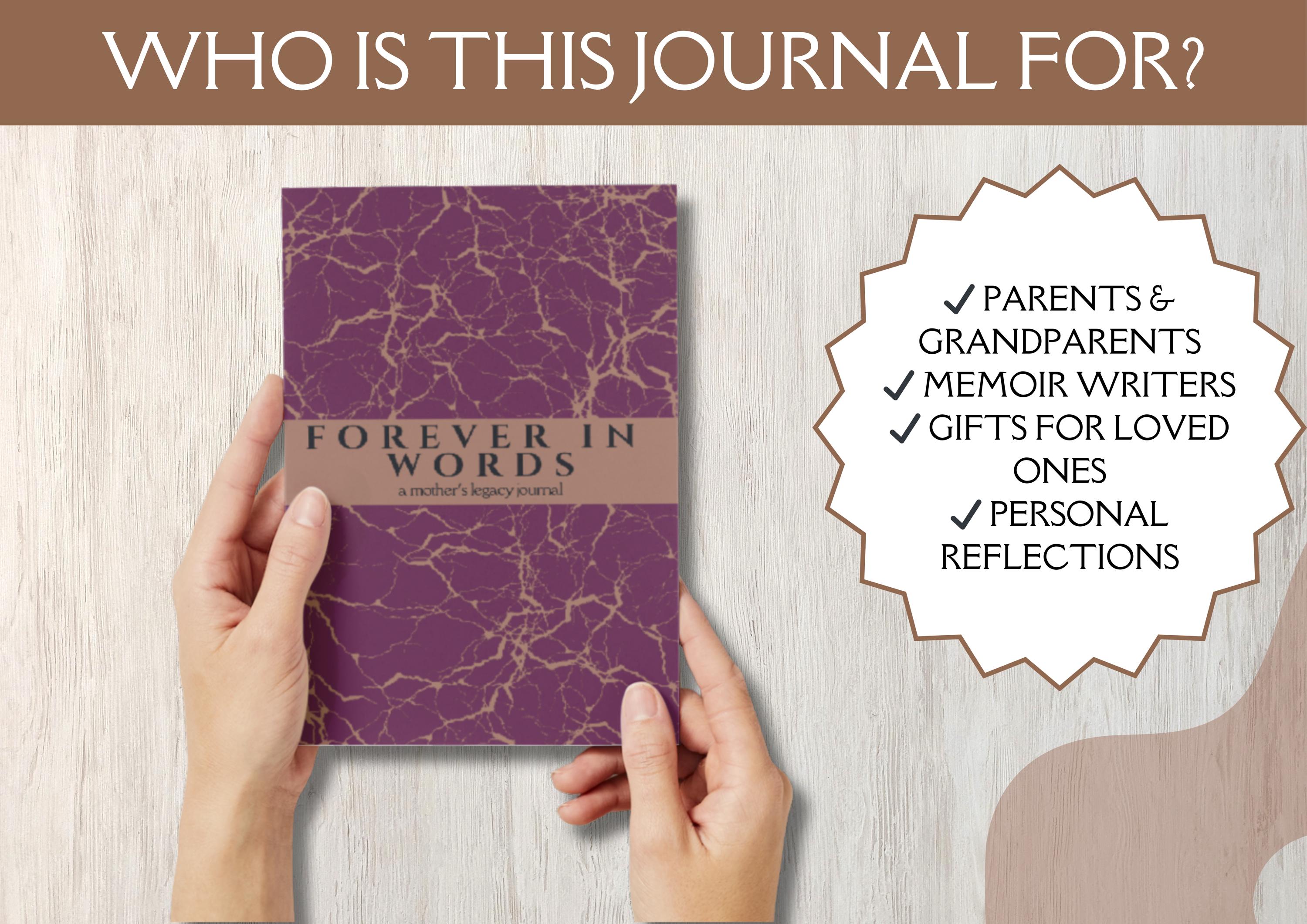 A Mother’s Legacy Journal | Printable Memory Book | Guided Prompts for ...