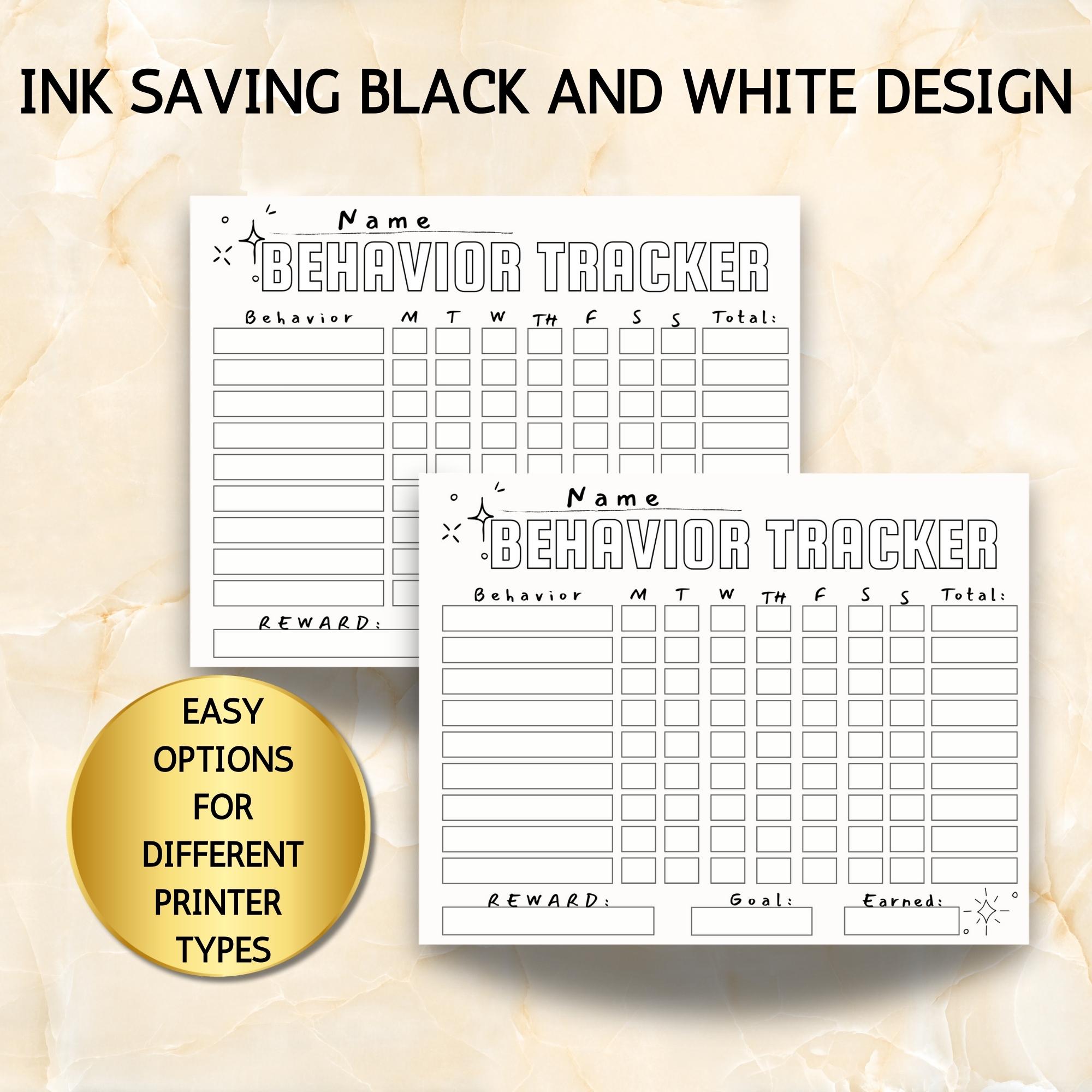 Editable Daily & Weekly Behavior Tracker for Kids and Teens | Printable ...