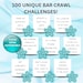 Bar Crawl Bingo Printable – 50 Cards Pub Crawl Bingo, Editable Canva ...