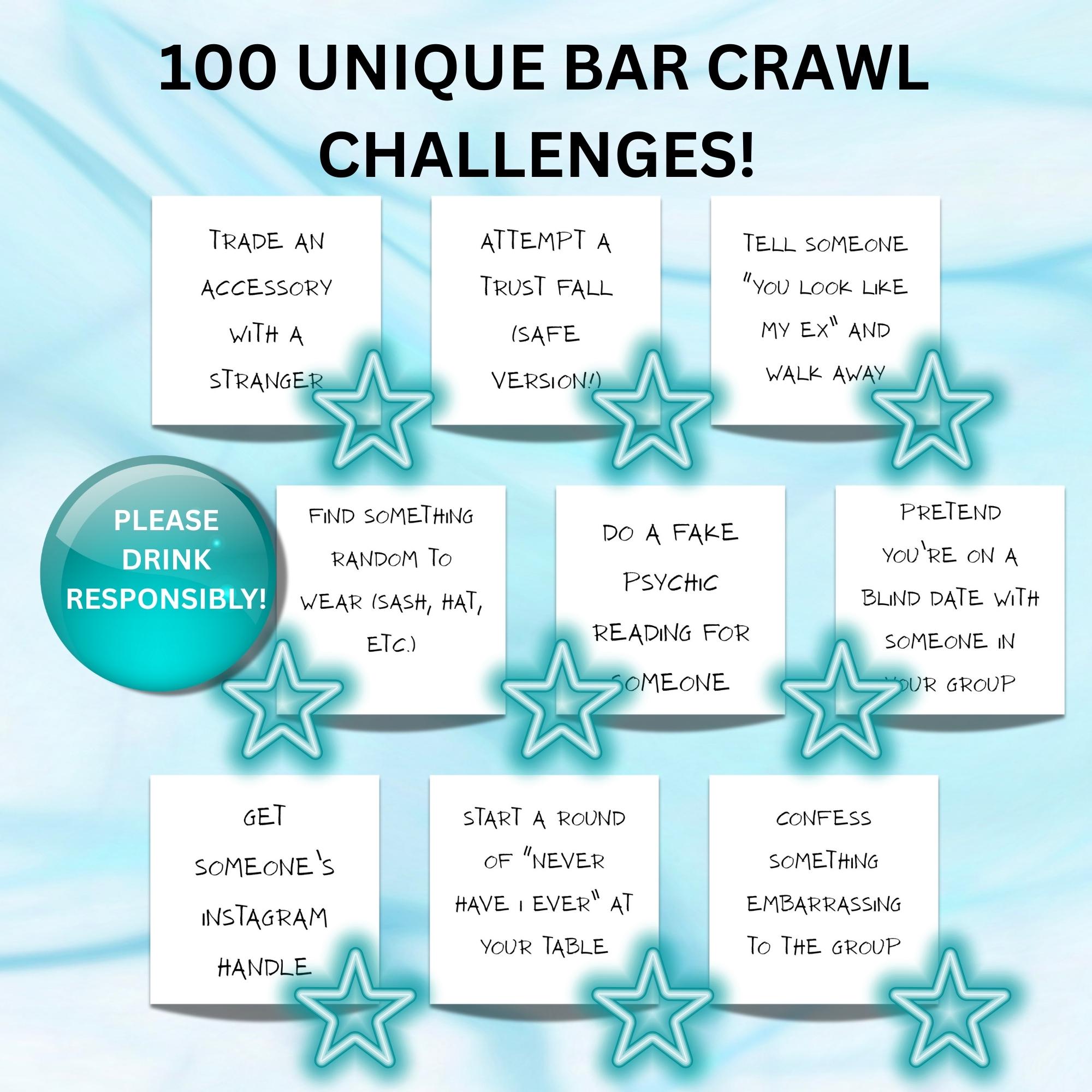 Bar Crawl Bingo Printable – 50 Cards Pub Crawl Bingo, Editable Canva ...
