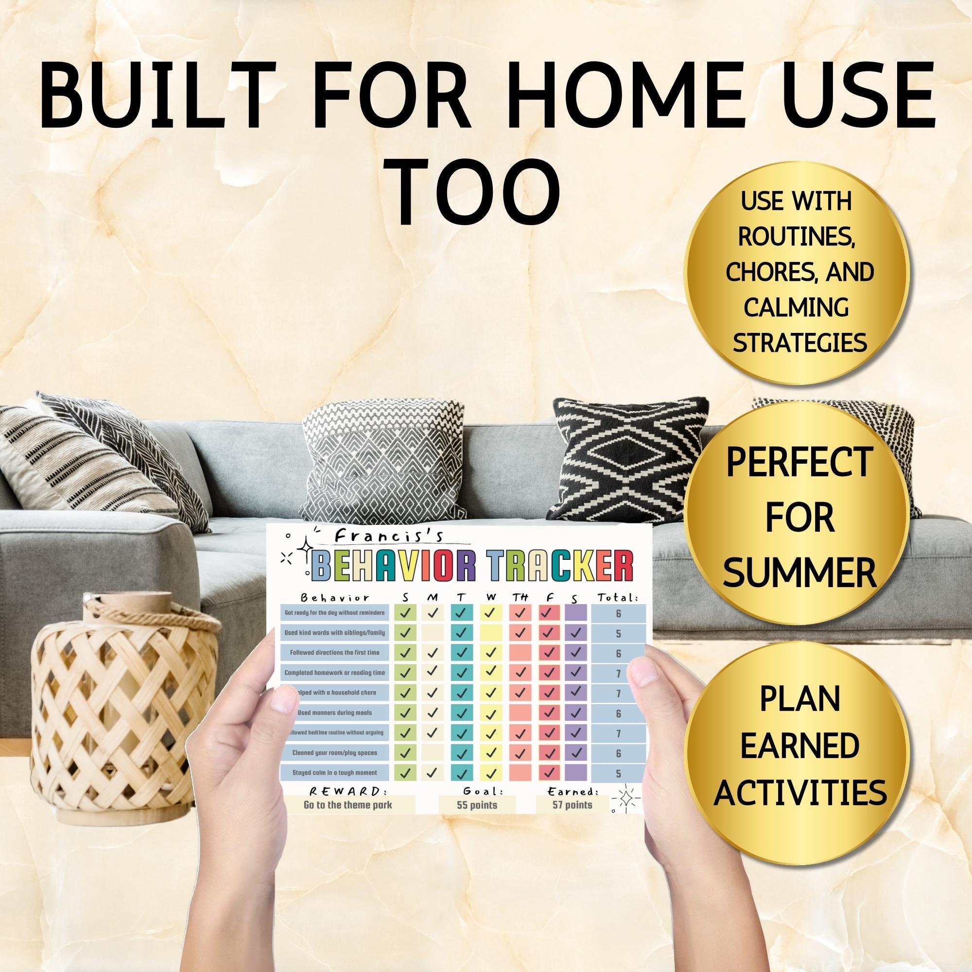 Editable Daily & Weekly Behavior Tracker for Kids and Teens | Printable ...