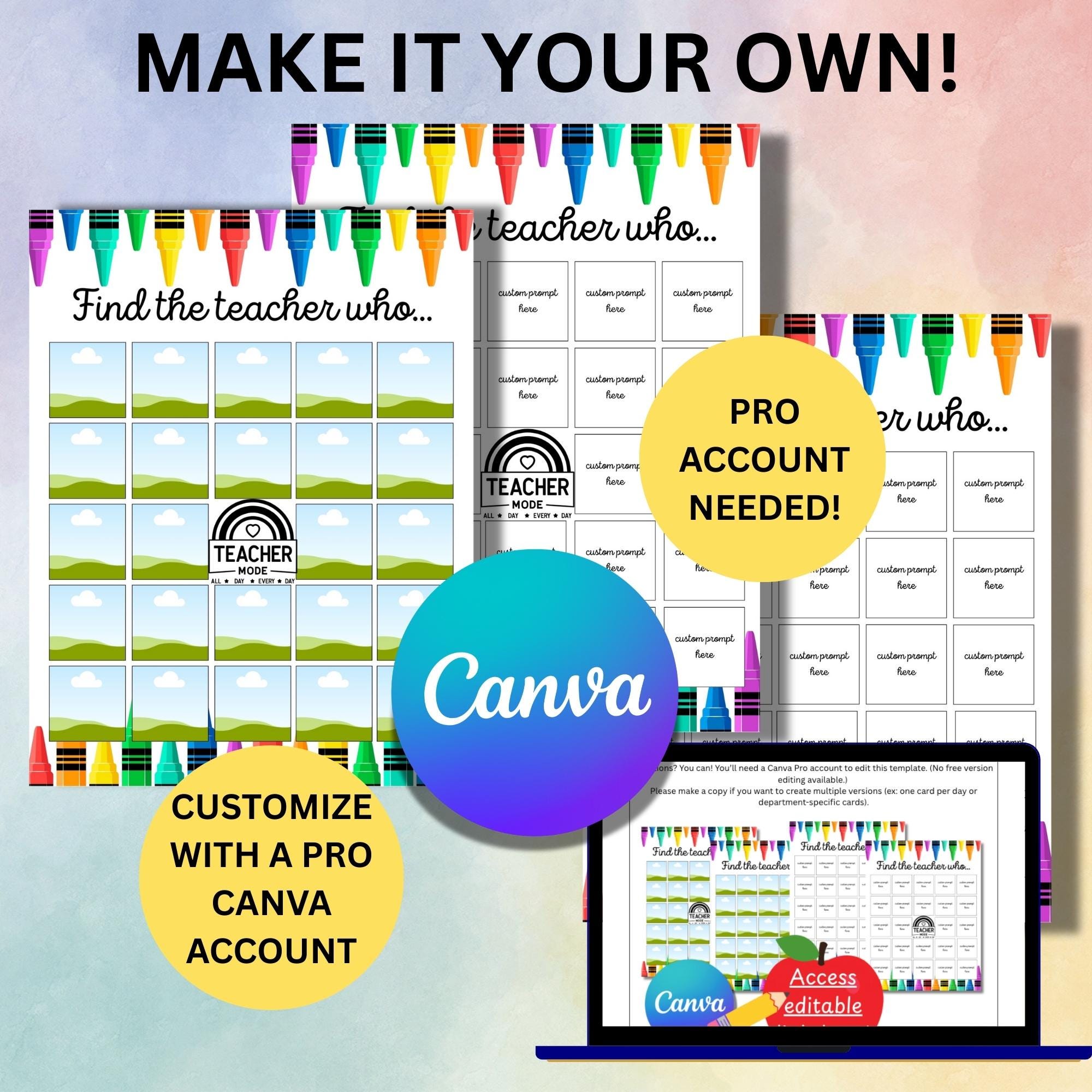 Teacher Appreciation Bingo Printable – Find a Teacher Who Game – Fun ...