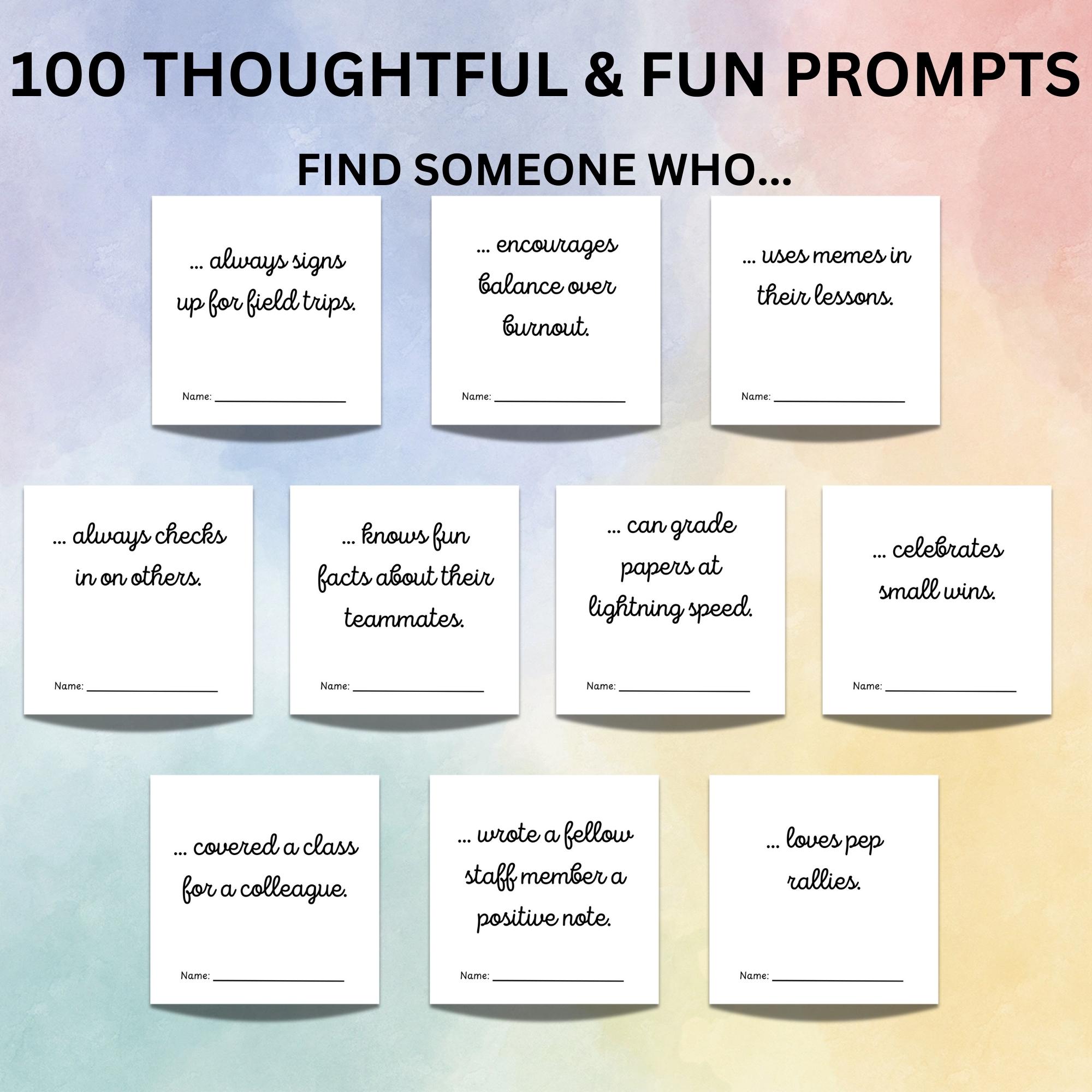 Teacher Appreciation Bingo Printable – Find a Teacher Who Game – Fun ...