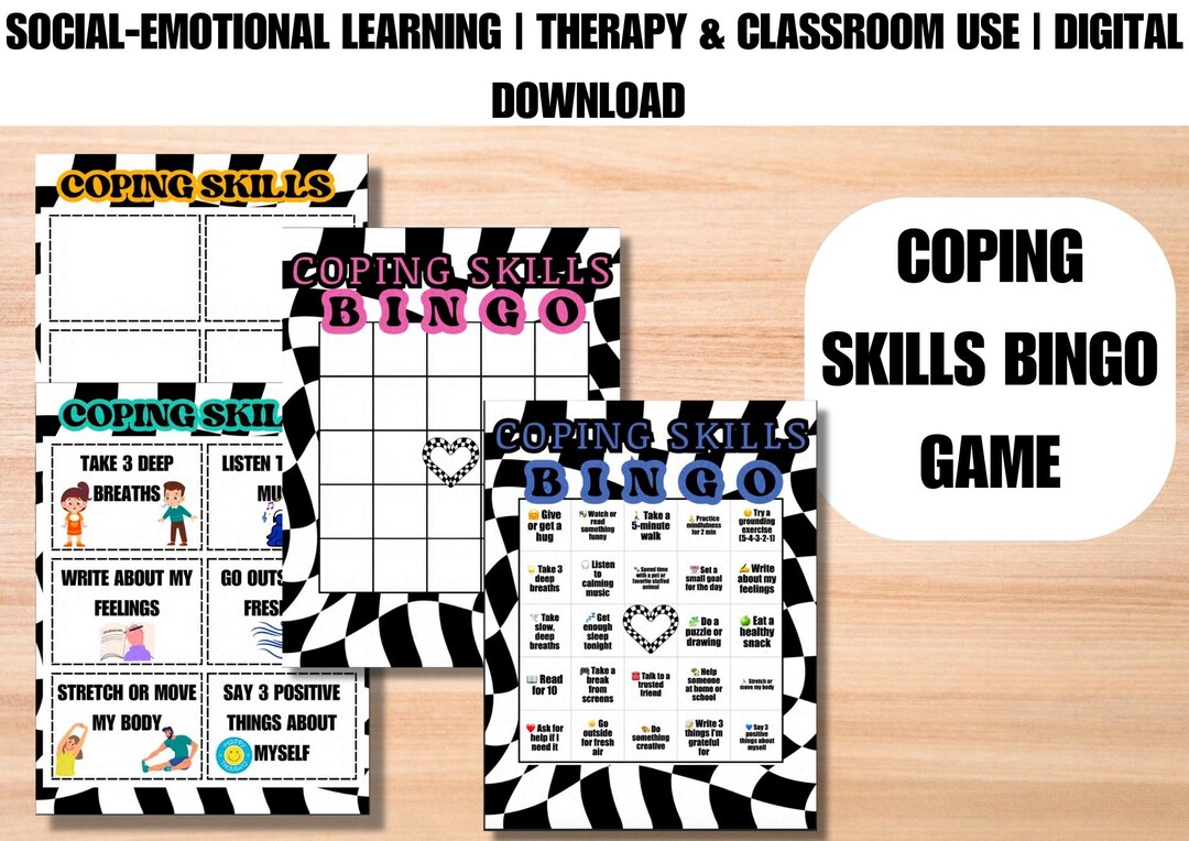 Coping Skills Bingo for Kids and Teens SEL Mindfulness Activity ...