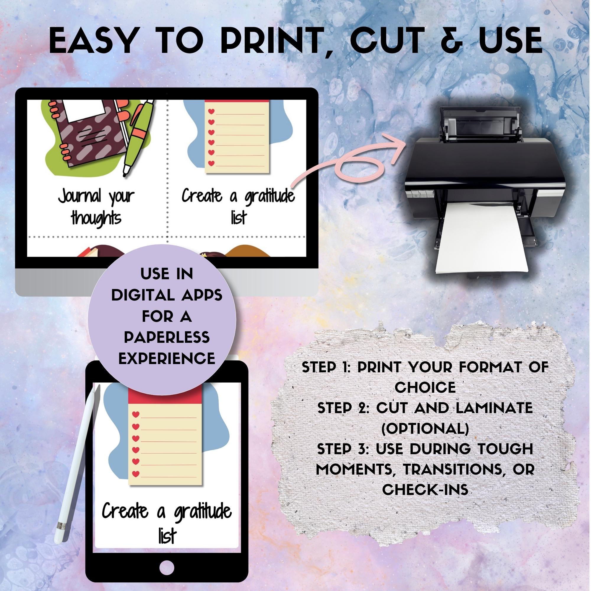 100 Coping Skills Cards for Kids & Teens | Printable SEL Calm Corner ...