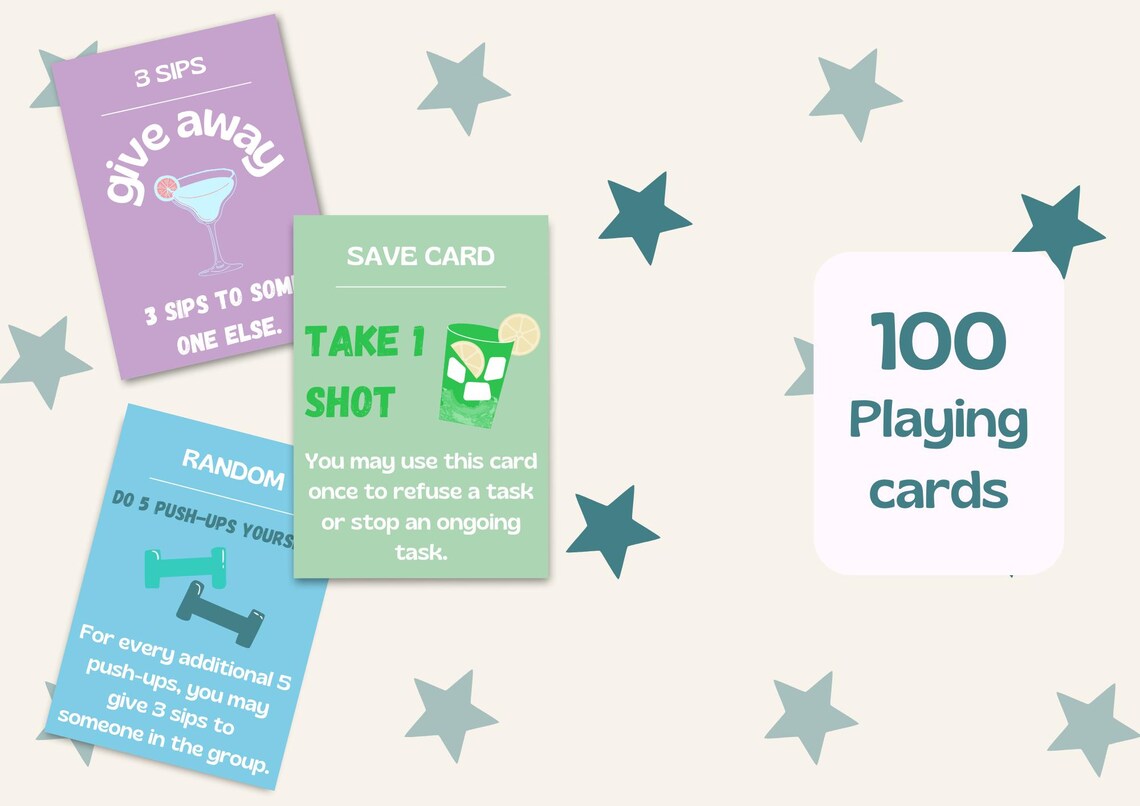 Drunk in Fun Drinking Game - 100 Playcards - A Mix of Thrilling ...