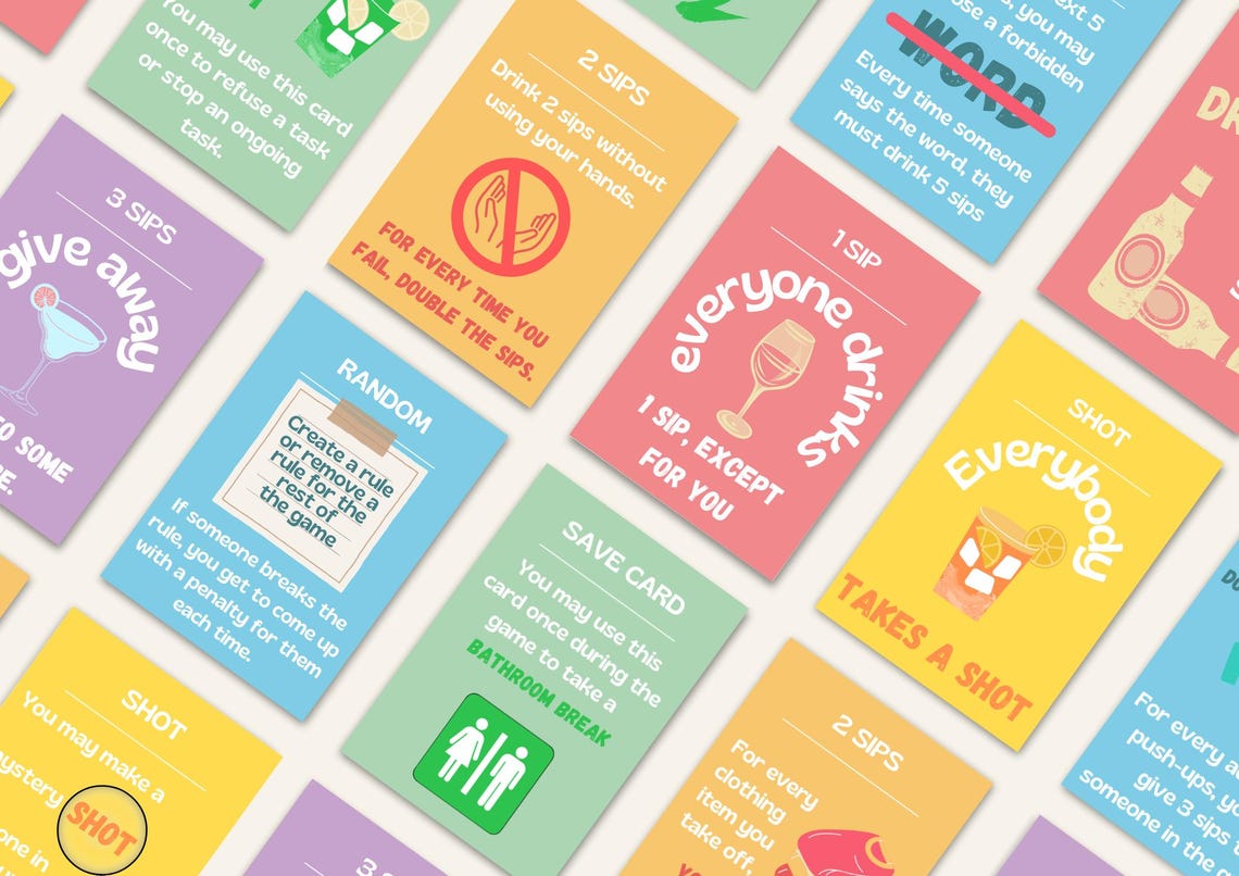 Drunk in Fun Drinking Game - 100 Playcards - A Mix of Thrilling ...