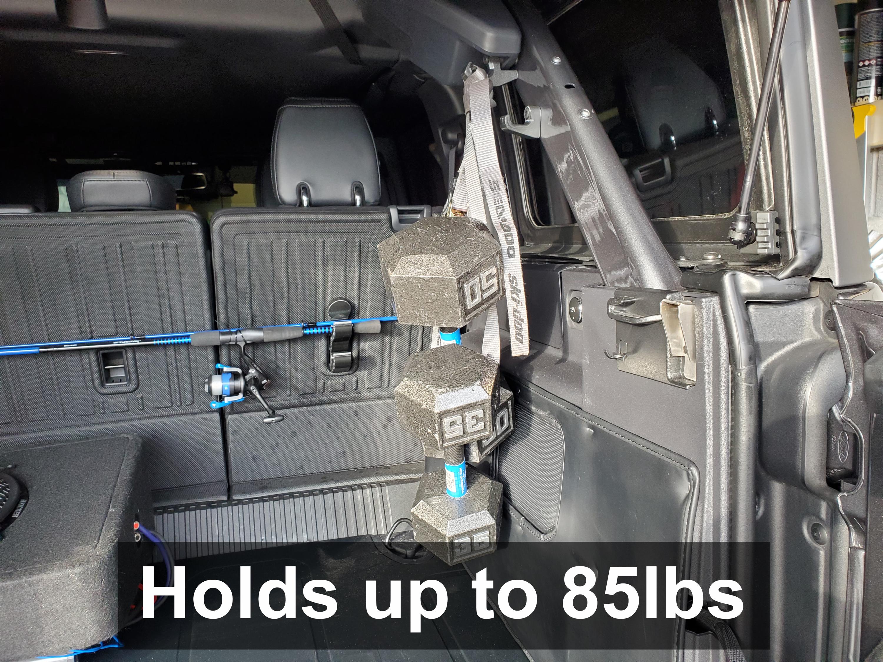 Ford Bronco Heavy Duty Cargo Roll Bar Storage Bag Hooks 2021 - 2024 4dr ...