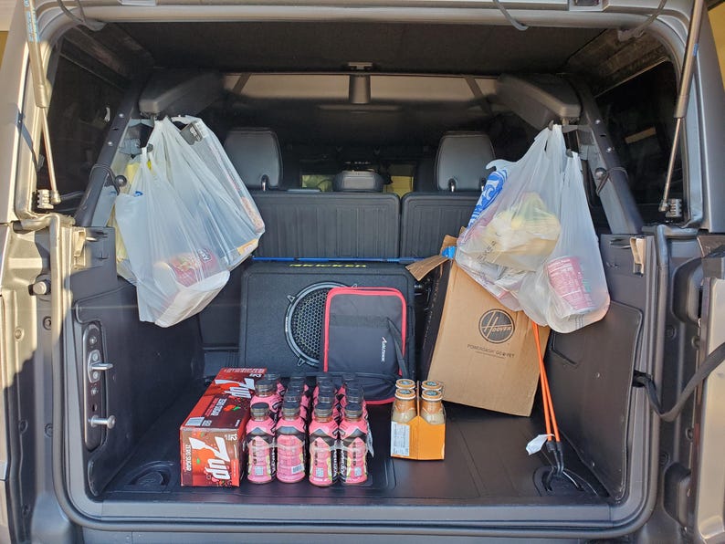 Ford Bronco Heavy Duty Cargo Roll Bar Storage Bag Hooks 2021 - 2024 4dr ...